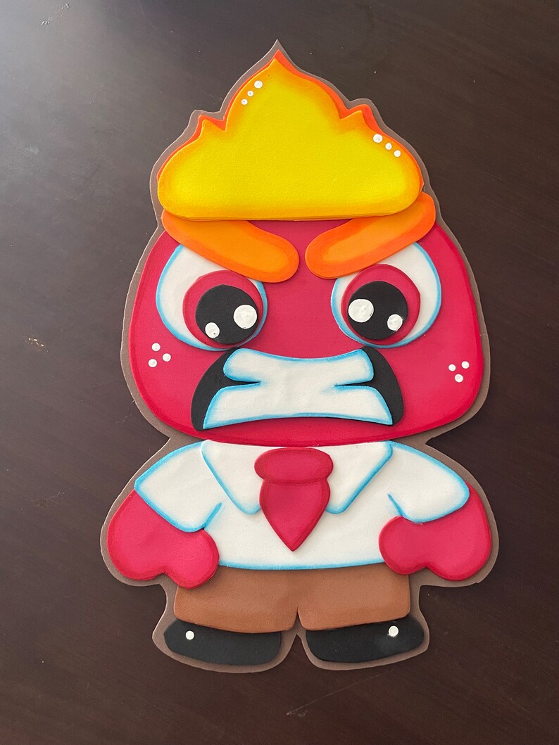 Inside Out Anger Cut-out Centerpiece for Birthday Parties, Decoration ...