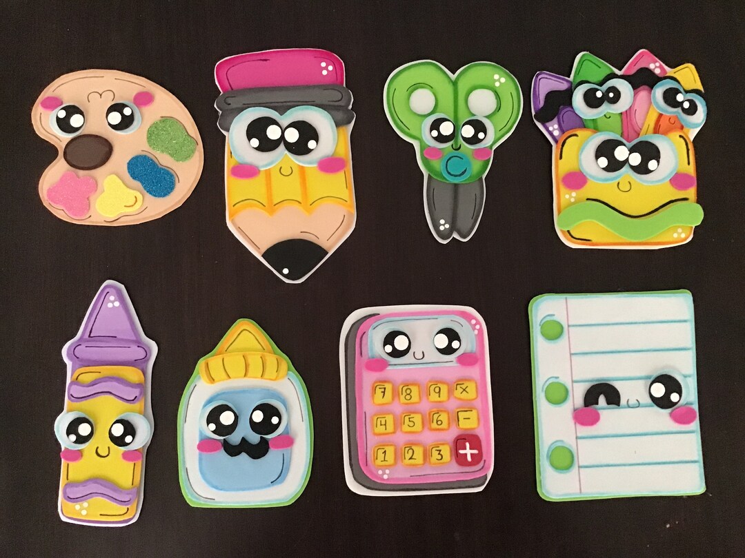 3D School Supplies Cut-outs for Decoration (handmade) - Etsy