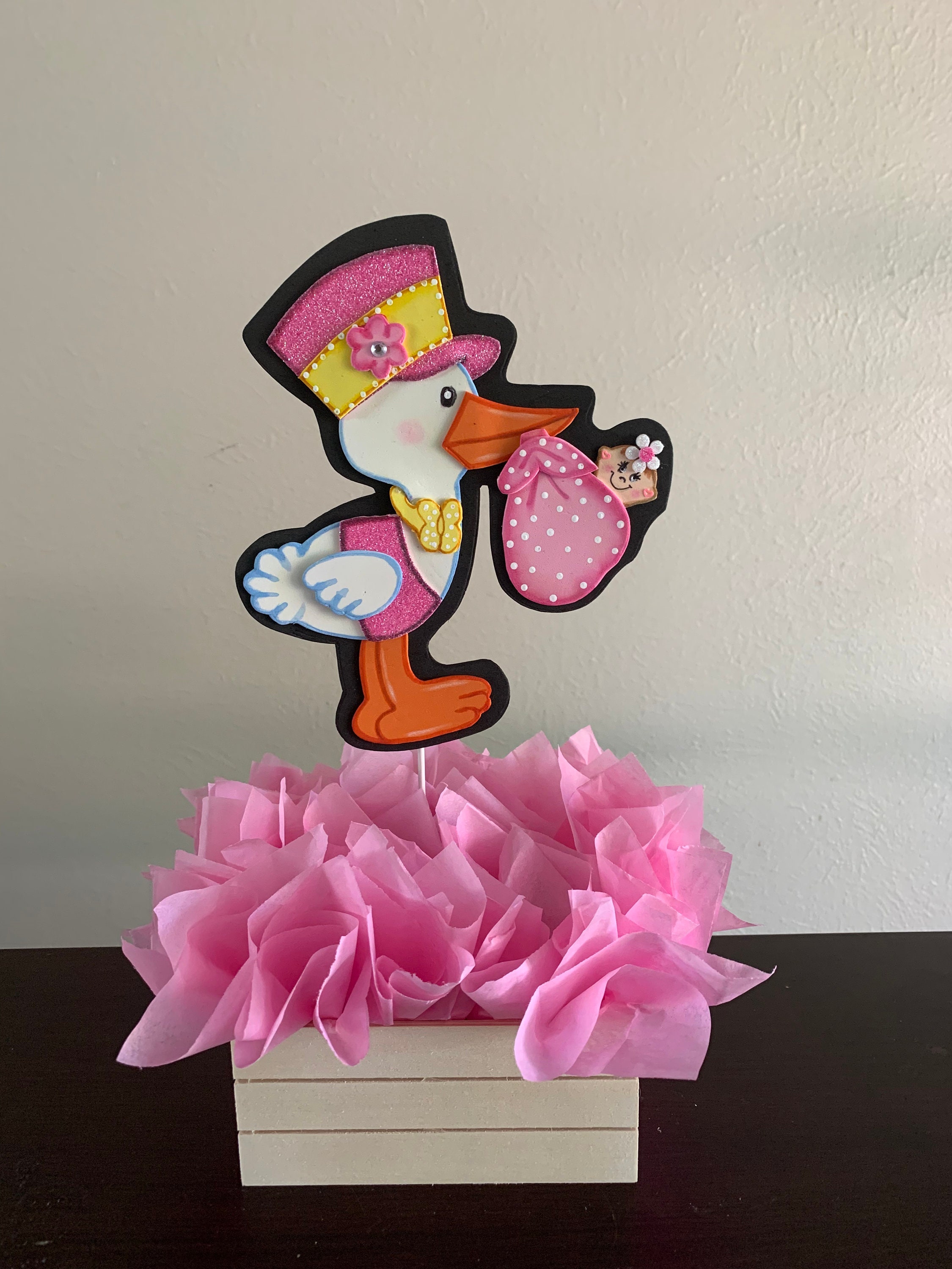 Stork Cut-out Centerpiece Decoration Baby Shower Centerpiece - Etsy