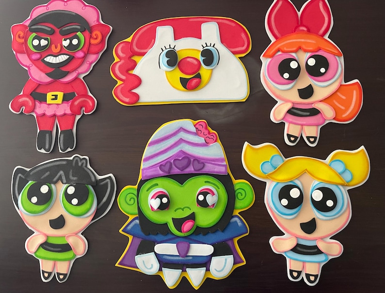 Powerpuff Girls Cut-out Centerpieces for Birthday Parties. Set of 6 ...