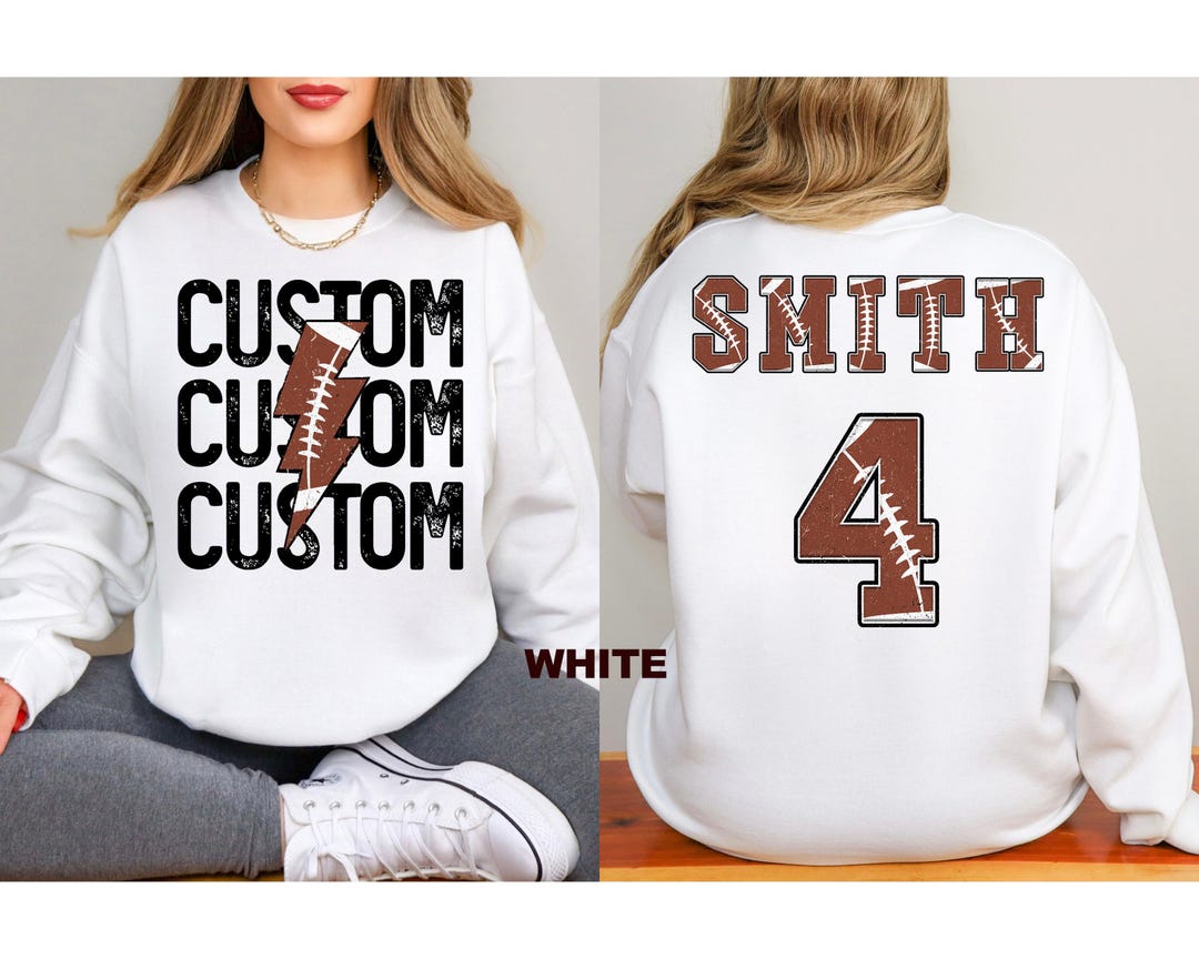 Personalized Football Sweatshirt, Custom Team Mascot Shirt, Your Name ...