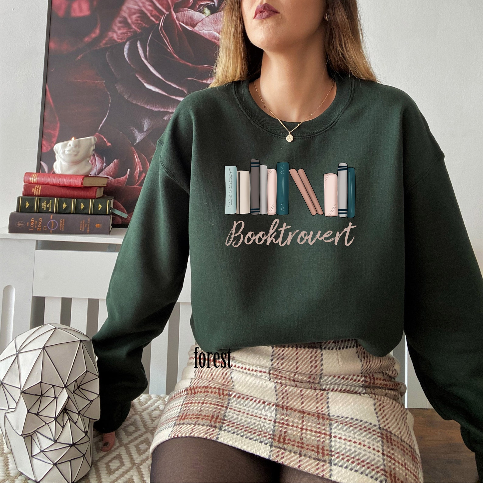 Booktrovert Sweatshirt Bookish Cute Book Sweater Bookish - Etsy