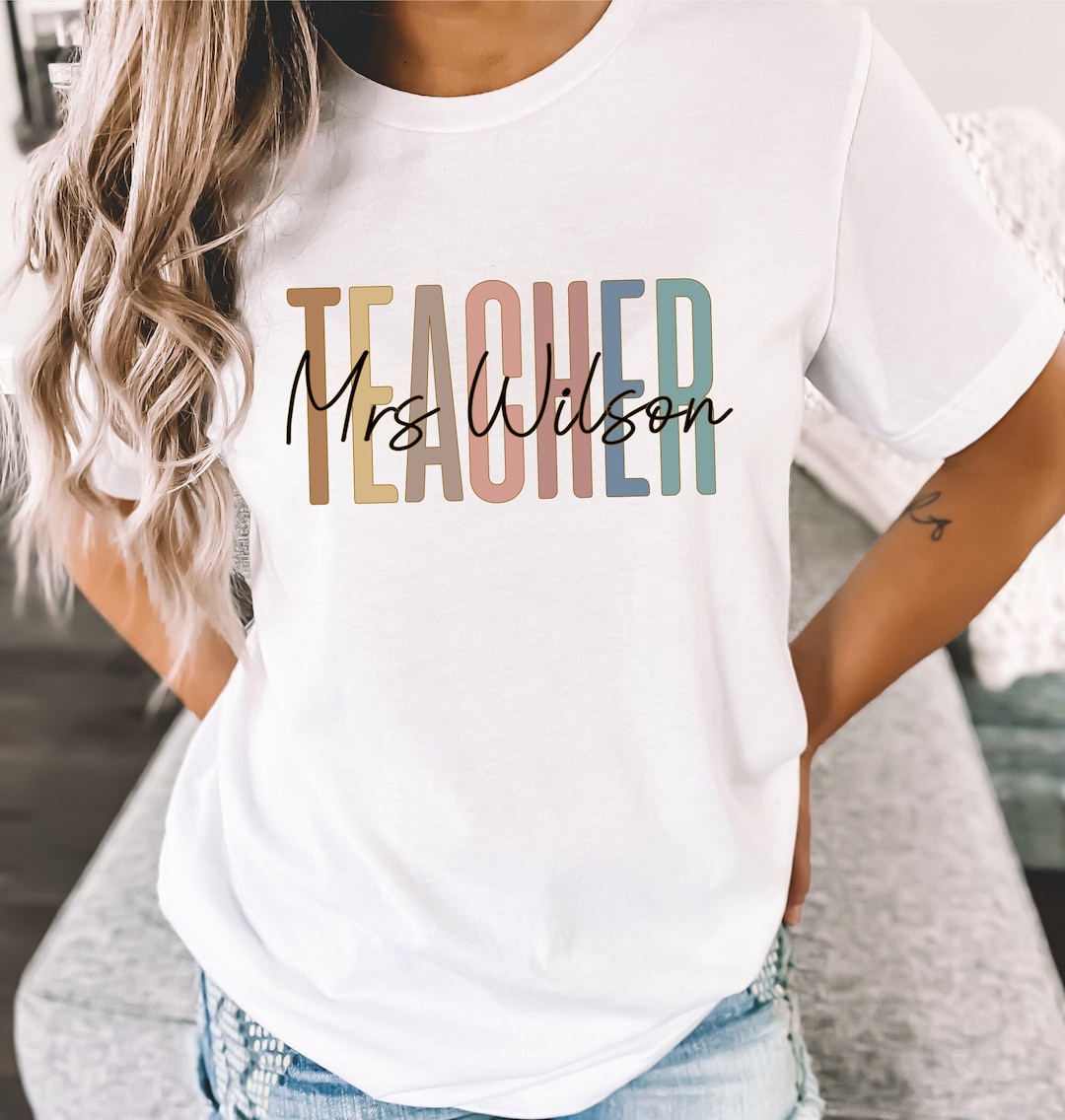 Custom Teacher Shirt, Teacher Mrs Shirt, Teacher Appreciation Shirt ...