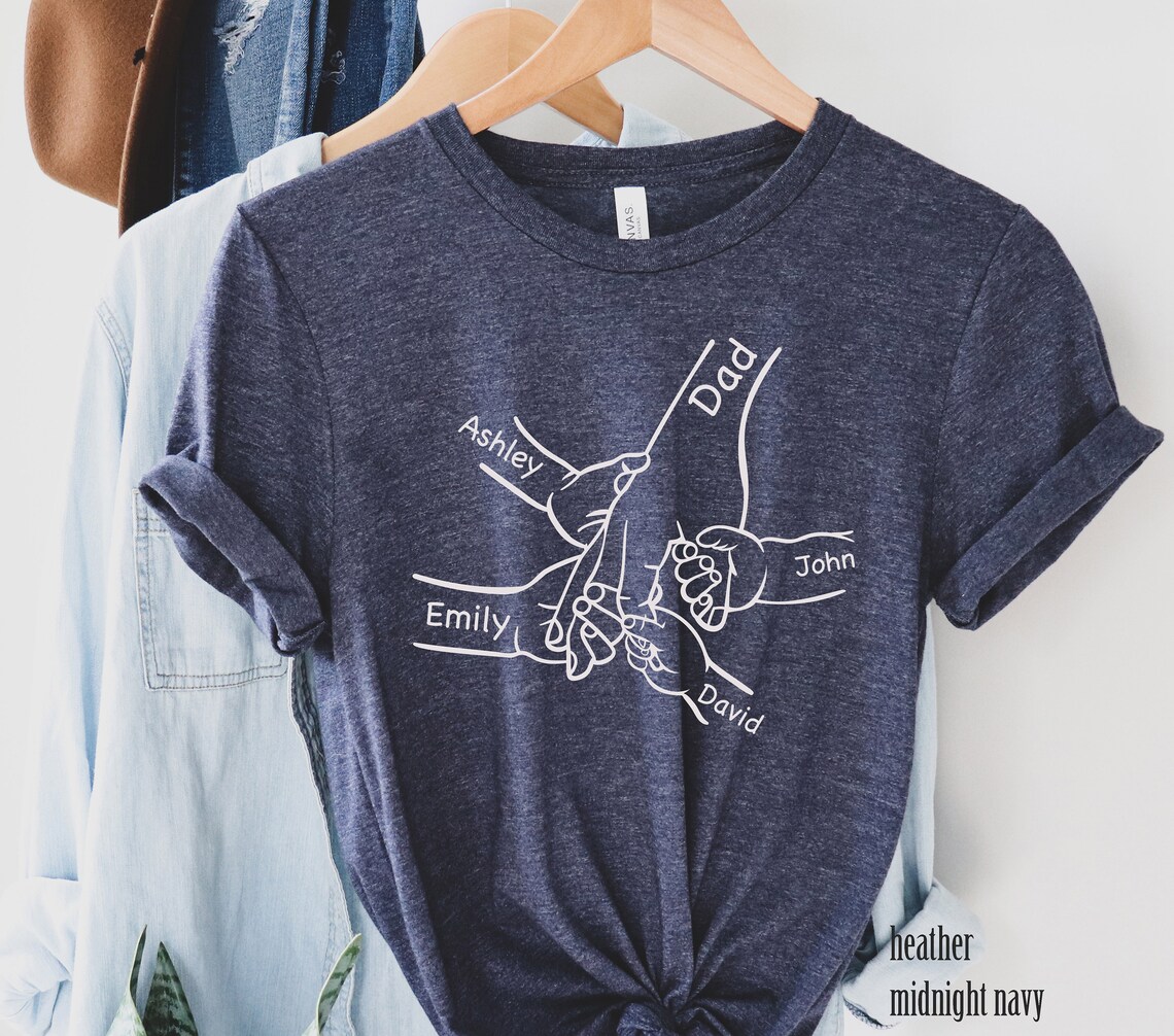 Custom Daddy Shirt, Fathers Day, Gift for Grandpa, Personalized Cute ...