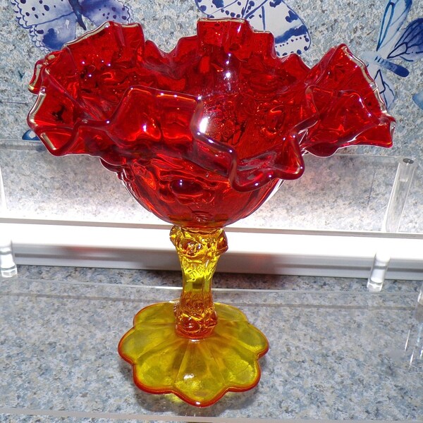 Fenton Compote Dish - Etsy