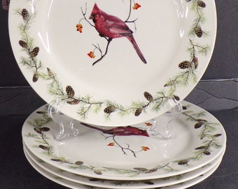 Cardinal Plates Set - Etsy
