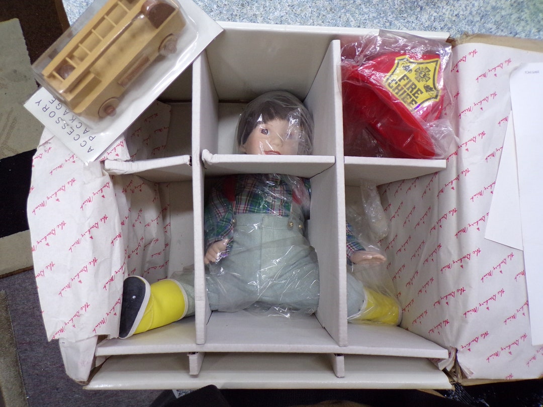 Danbury Mint DAVID Fire Chief Porcelain Doll by Elke Hutchens Vintage ...