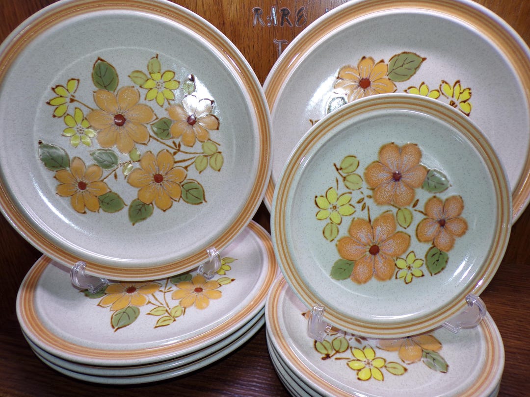 2504 International China Kilncraft Peko SY-6040 Orange Floral on ...