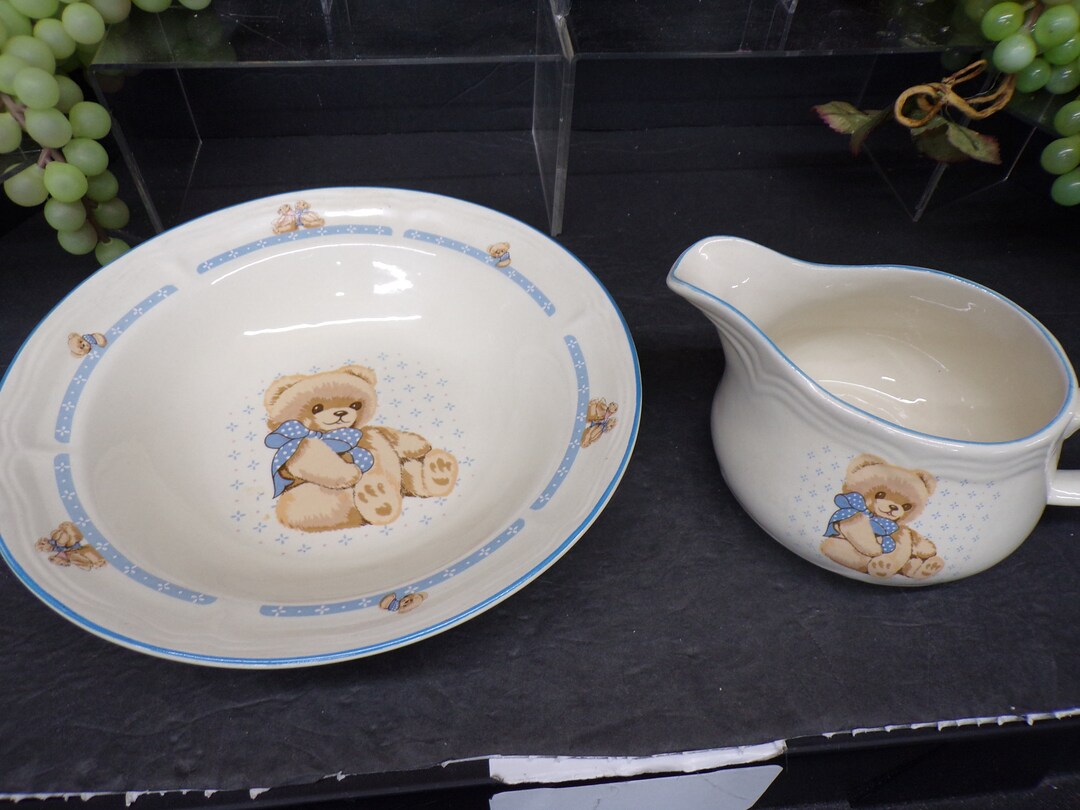 2311 Tienshan Stonewaretheodore Country Bear Dinnerware Vintage Set 9 ...