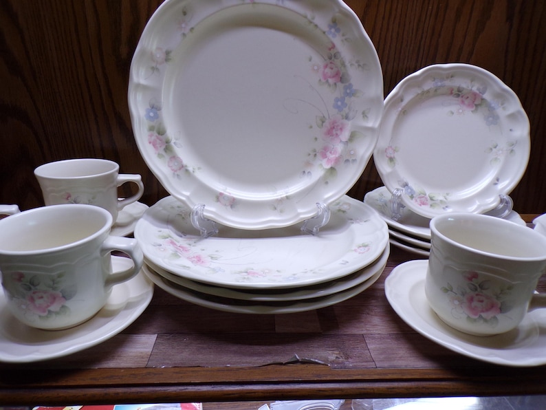 2509 Pfaltzgraff Tea Rose Stoneware Pink Roses Made in USA - Great ...