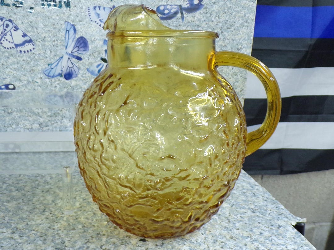 2207 Anchor Hocking Lido Milano Honey Gold Amber 9 Crinkle Glass ...