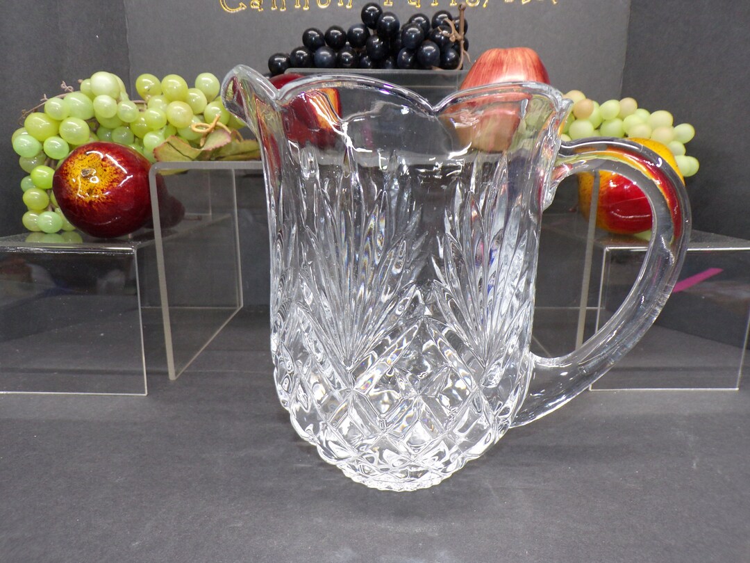 2302godinger Shannon Lead Crystal 7.75" Pineapple Cut Vintage Pitcher ...