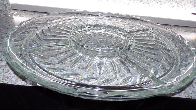 2209164 Vintage 13 Glass 5 Section Crystal Divided Dish - Etsy