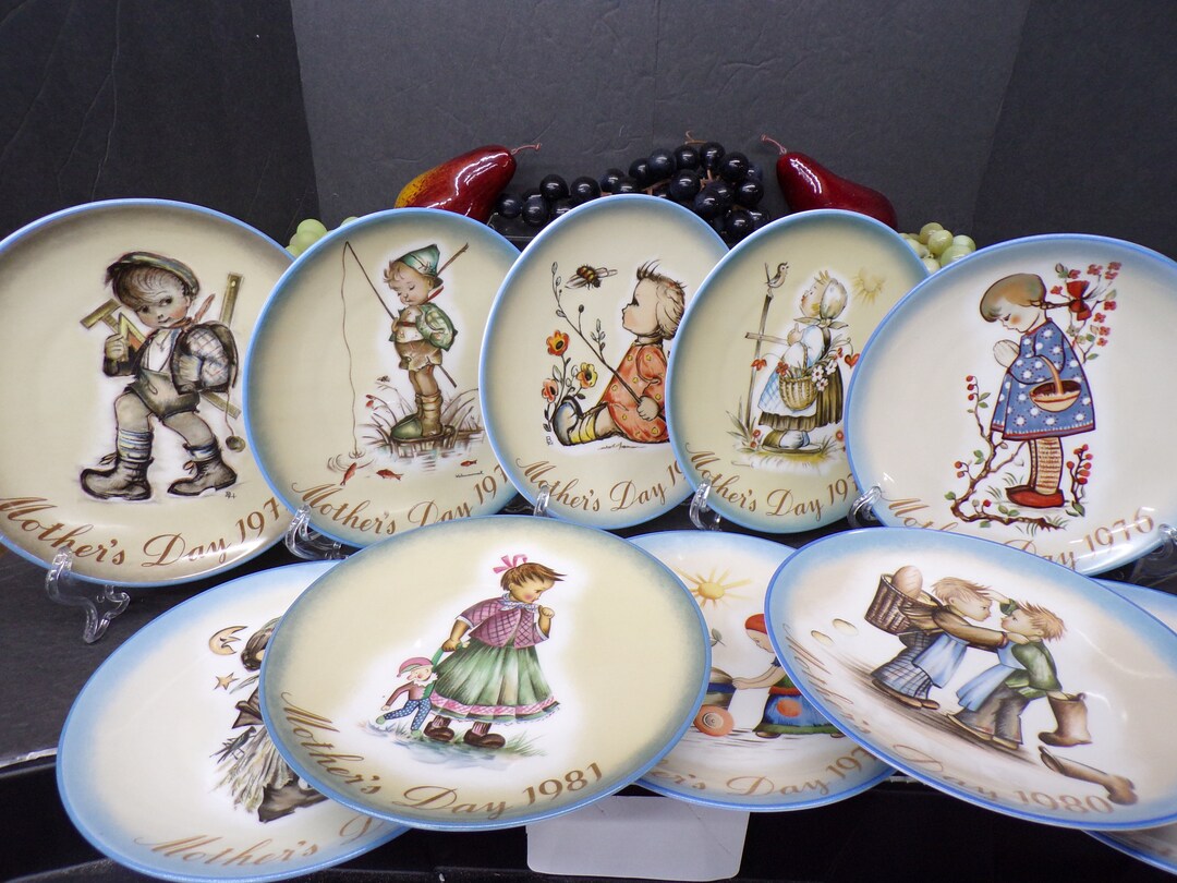 Avon Mothers Day Plates Sister Berta Hummel Limited Series Vintage Set ...