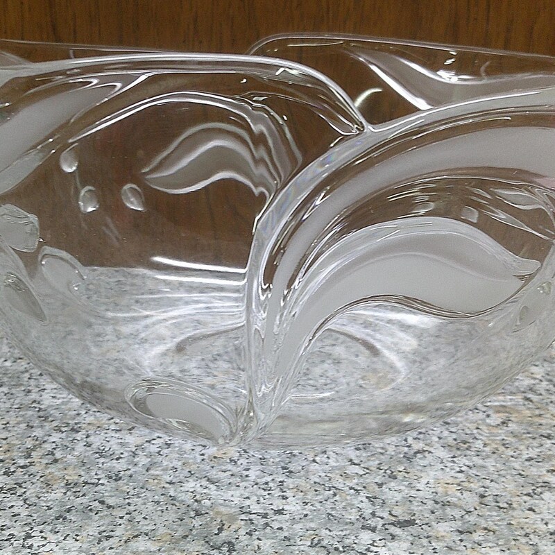 Clear Wavy Glass Bowl - Etsy