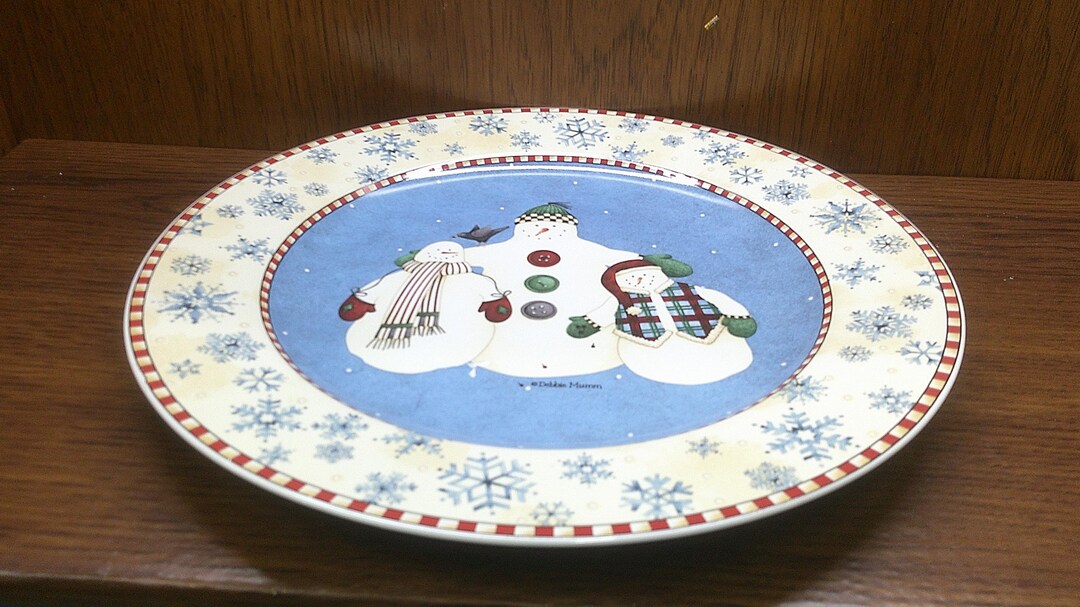 2410 Sakura Snowflake by Debbie Mumm 12.5 Christmas Platter Excellent ...