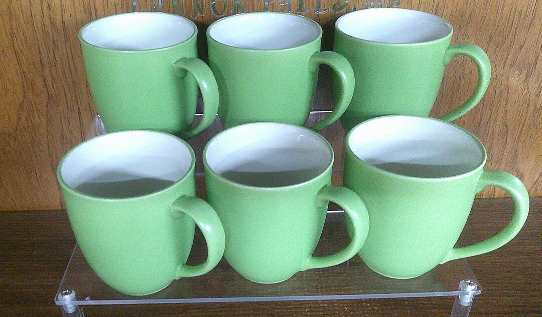 2503 Noritake Stoneware Colorwave Apple #8094 4" 11 Oz Mugs Set of 6 ...