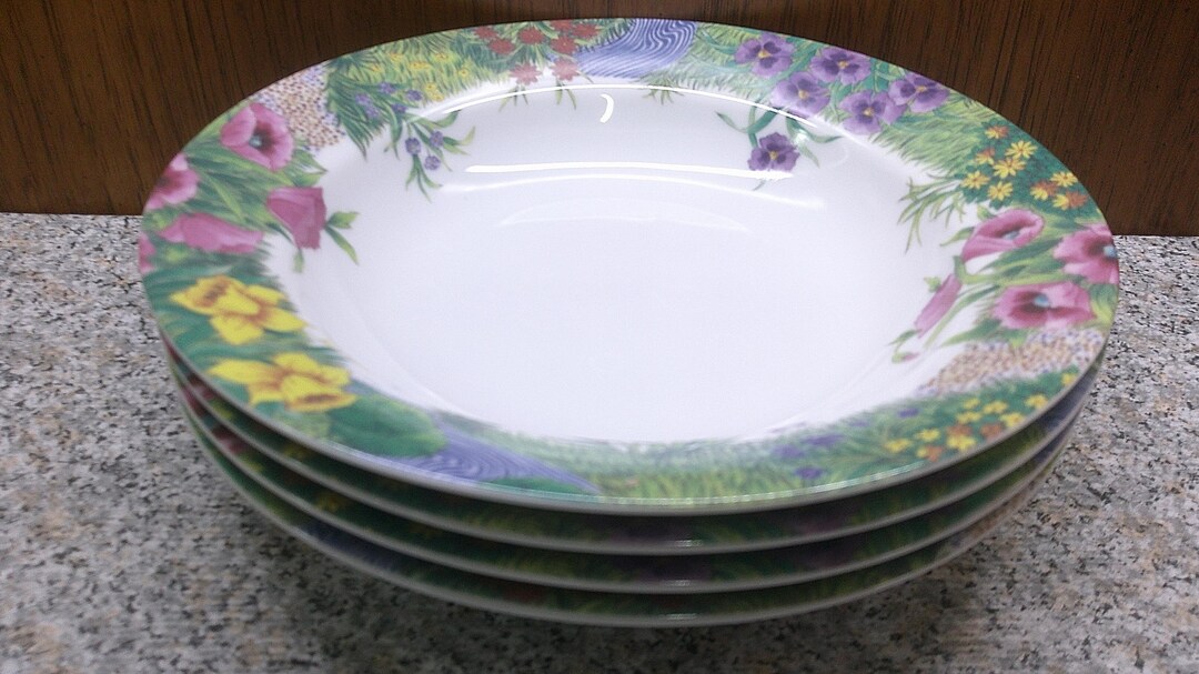 Nikko Fine China Patra Secret Garden Beautiful Vintage 8.25 Rimmed ...