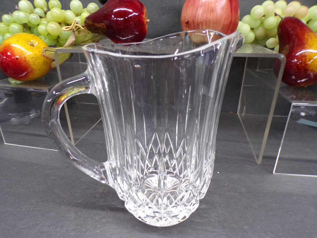 2303 Pineapple Cut Pitcher Vintage 24% Lead Crystal 7.5" - Good ...