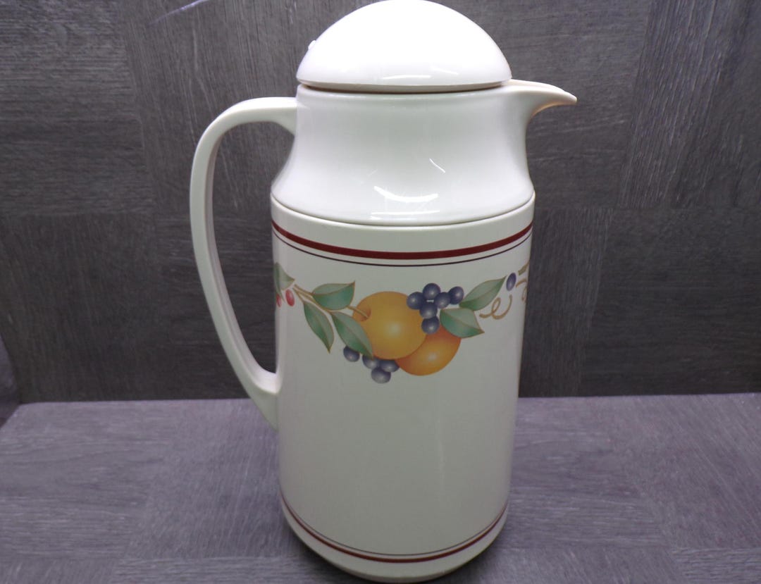2604 Corning Corelle Fruit Abundance Vintage Thermique Carafe Thermos ...
