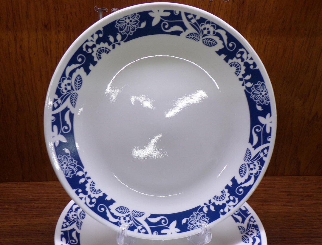 2501 Corelle Vitrelle True Blue 10.25" Dinner Plates Set of 4 - Edges ...