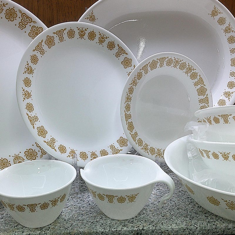 Corelle Butterfly Gold Dinnerware - Etsy