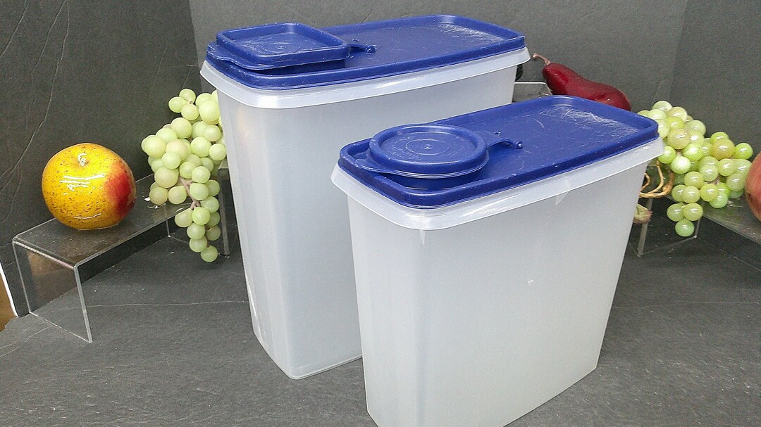 Tupperware Vintage Pair of Cereal Keeper Containers 1588-2 & 469-15 ...