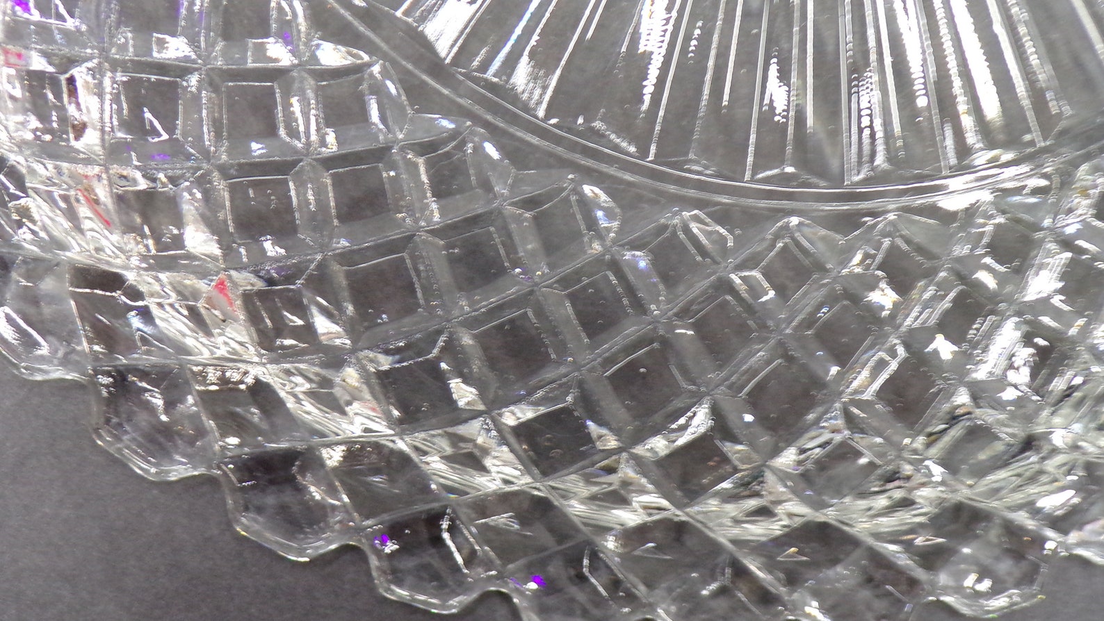2210260 Vintage Pair Diamond Cut Criss Cross Pattern Serving - Etsy