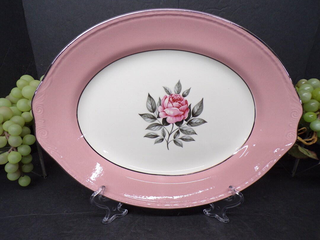 2311 Cunningham & Pickett Norway Rose Vintage Serving Platter 12 X 9.25 ...
