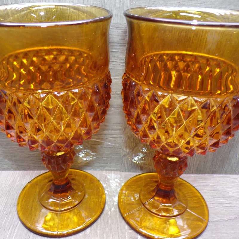 Amber Diamond Goblet - Etsy