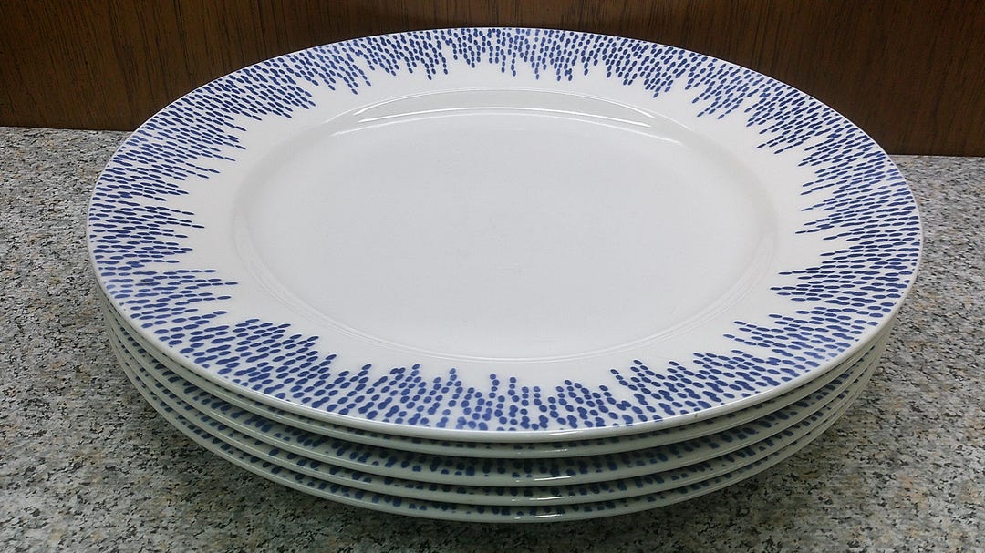 Martha Stewart Stockholm Collection 11.25 Dinner Plates Set of 4 ...