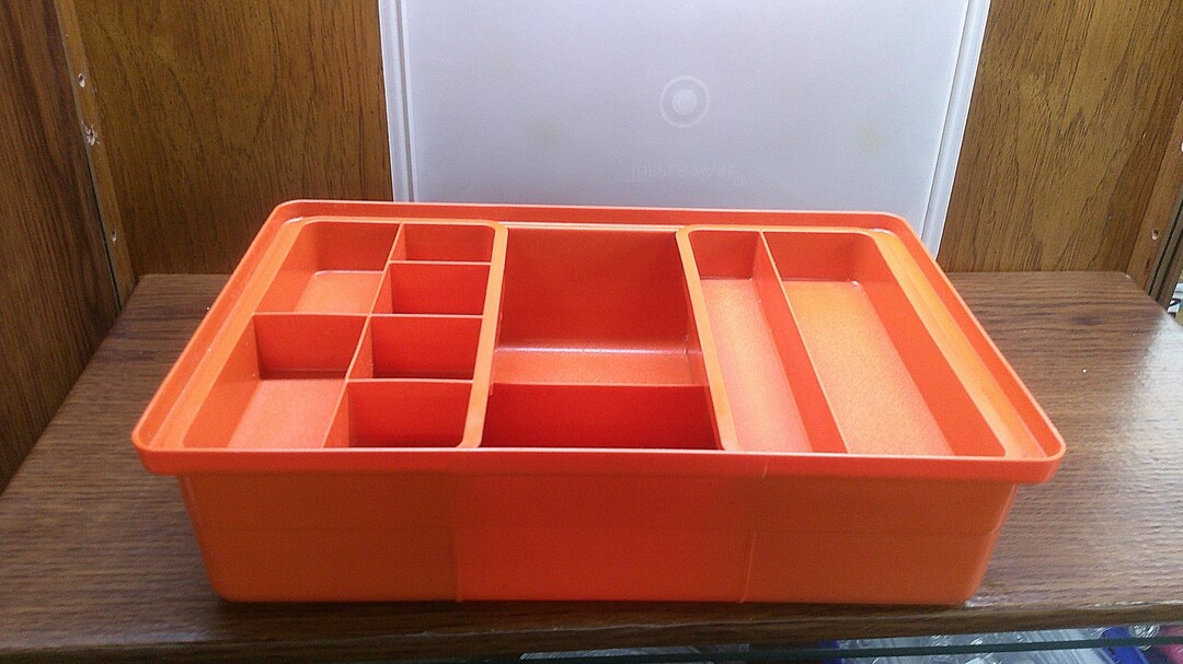 2411 Tupperware Tupper Craft Box Burnt Orange 4-piece Set, Storage For ...