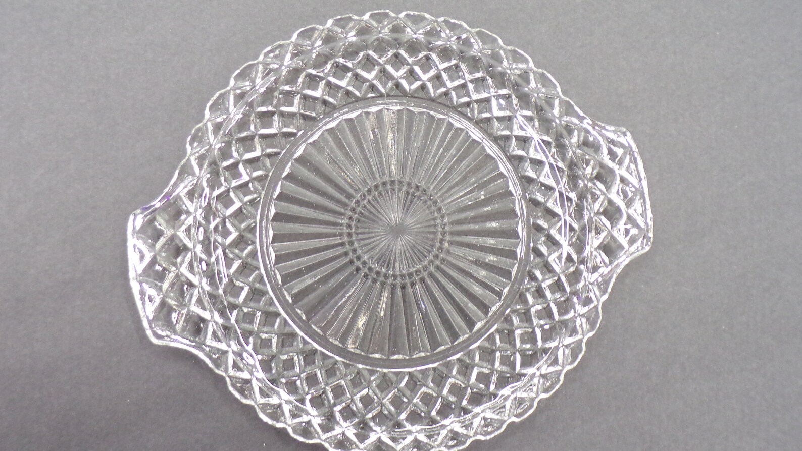 2210260 Vintage Pair Diamond Cut Criss Cross Pattern Serving - Etsy