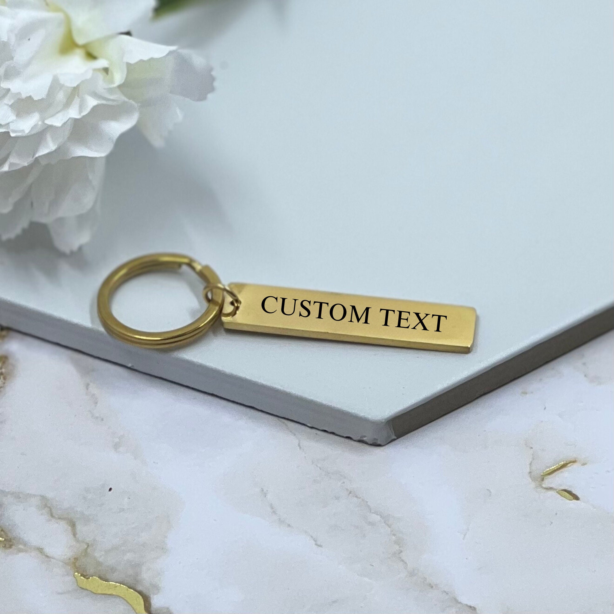 Personalized Keychain Metal Engraved Keychain Engraved Key Fob - Etsy