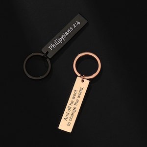 Stainless Steel Keychain, Custom Engraved Key Chain, Personalized Gifts ...