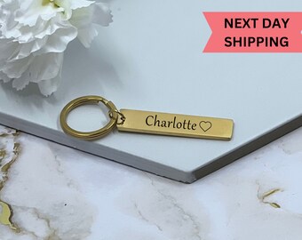 Stainless Steel Keychain, Custom Engraved Key Chain, Personalized Gifts ...