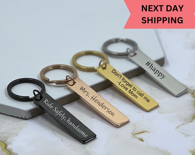 Drive Safe Customizable Rectangle Key Chain Anniversary Gift New Car ...