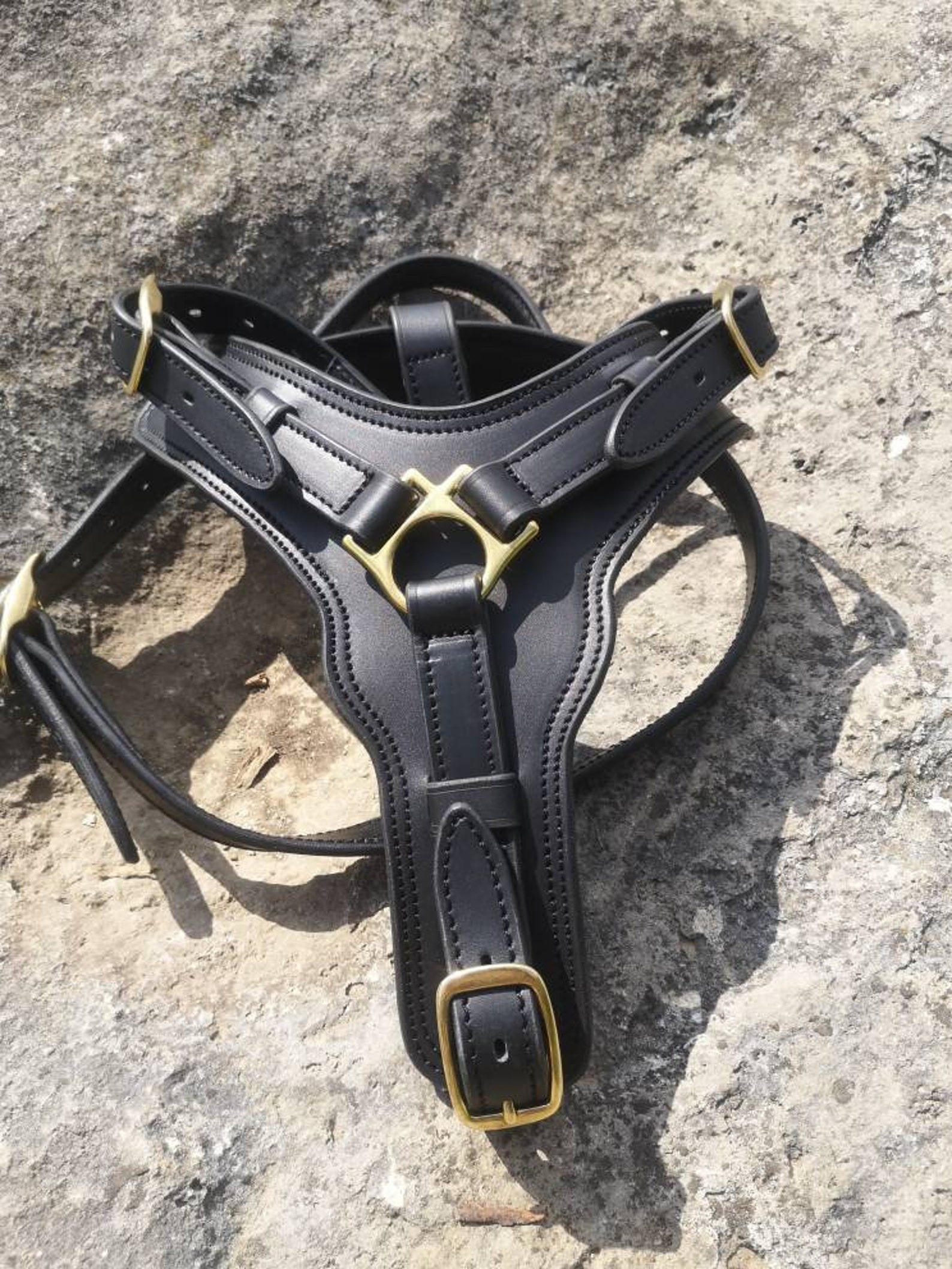 Soft-padded Leather Dog Harness With Handle Leather Dog - Etsy