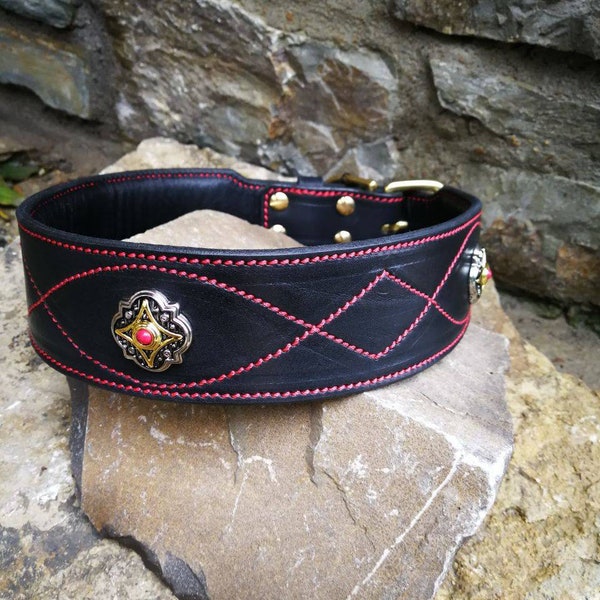 Western Leather Dog Collar - Etsy