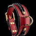 Red Leather Dog Collar, Red Leather Braided Dog Collar, Brass Hardware ...