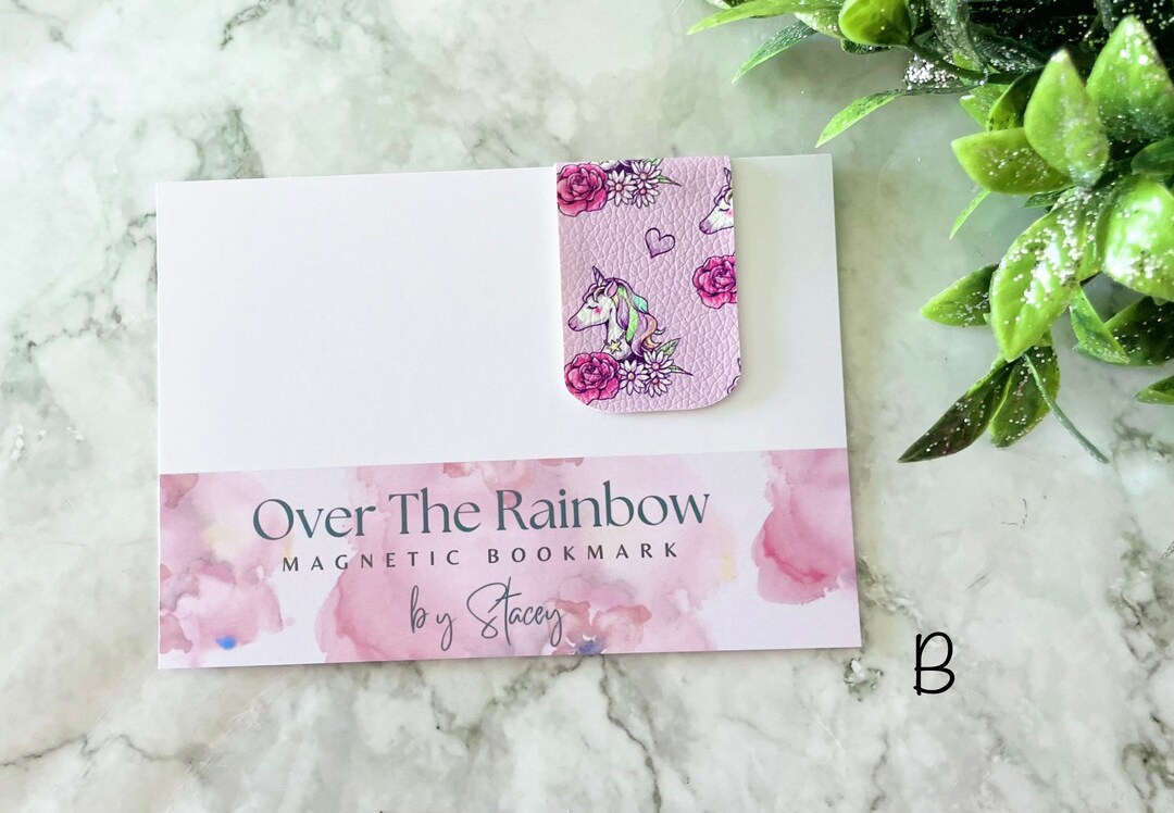 Magnetic Bookmarks, Faux Leather Bookmarks, Book Place Keeper, Birthday ...