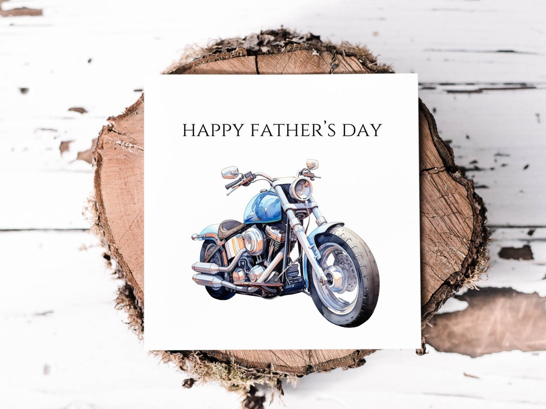 Motorbike Father's Day Card, Card for Motorcyclist, Motorbike ...