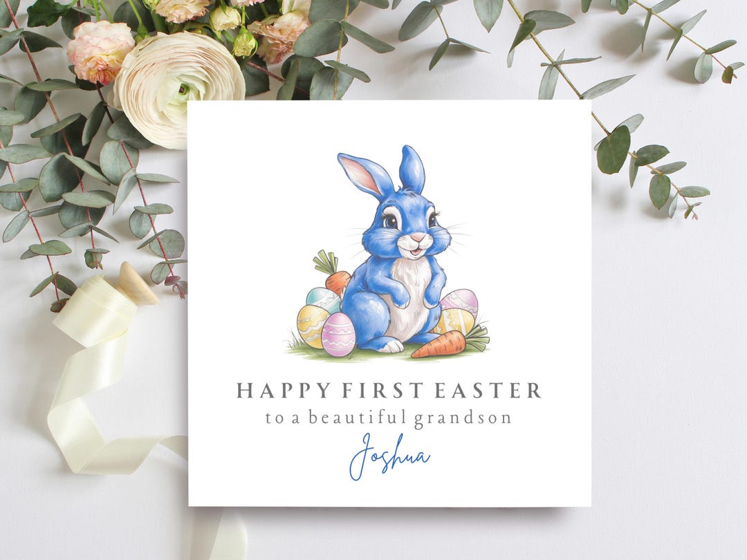 Happy First Easter to A Beautiful Grandson, Special Card for Grandsons ...