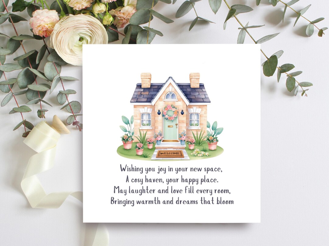 Handmade Housewarming Card: Sentimental New Home Verse - Etsy