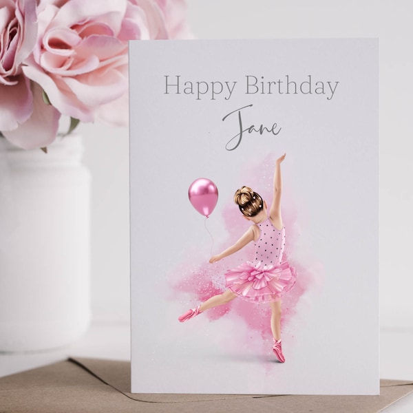 Little Girl Dancing Birthday Card - Etsy