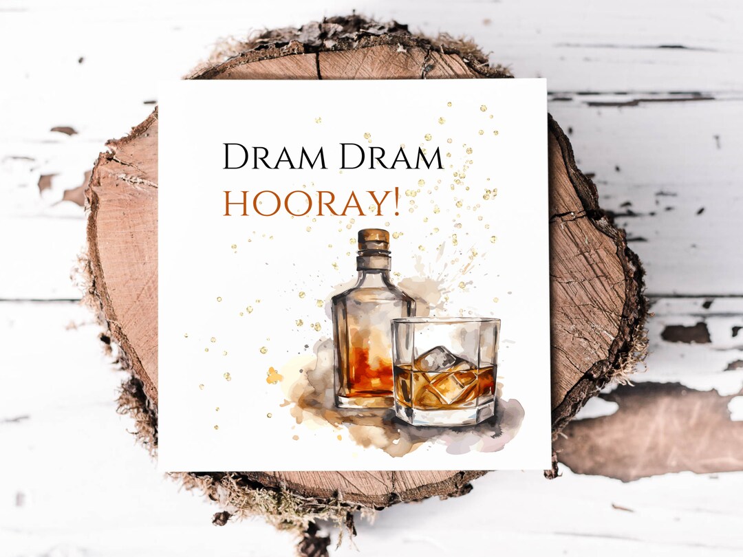 Funny Whisky Pun Card for His Birthday, Whisky Theme Birthday Card for ...