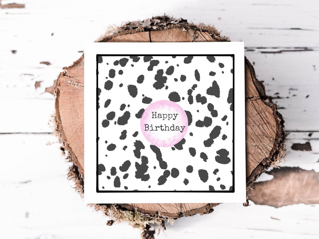 Dalmatian Print Happy Birthday Card Lovely to Give to Sister - Etsy