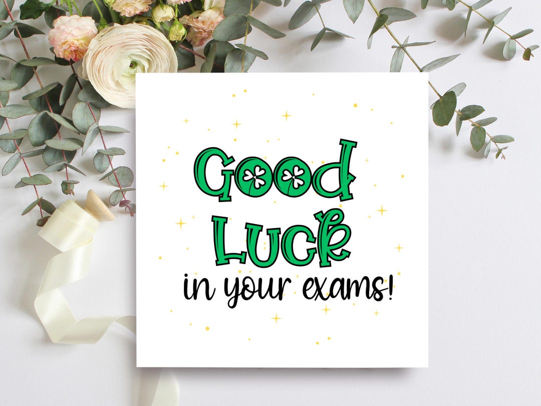 Good Luck in Your Exams Card for Son, Daughter, Nephew, Niece ...