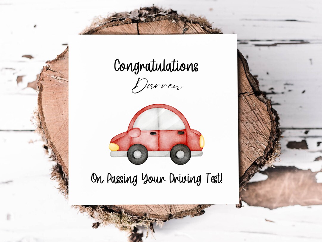 Personalised Congratulations on Passing Your Driving Test Card, Well ...