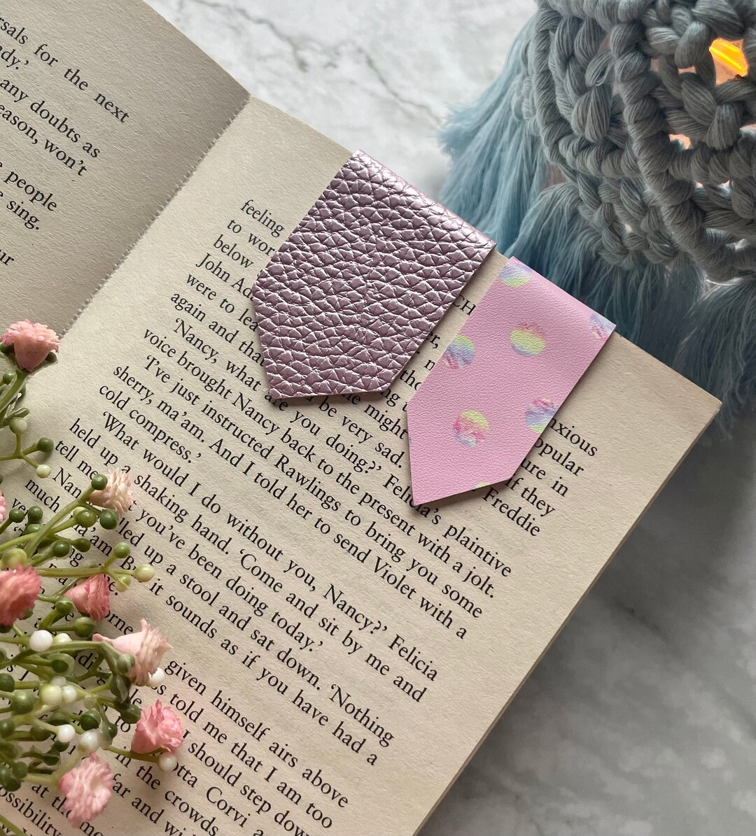 Pair of Bookmarks Made From Faux Leather With A Magnetic Close Lovely ...